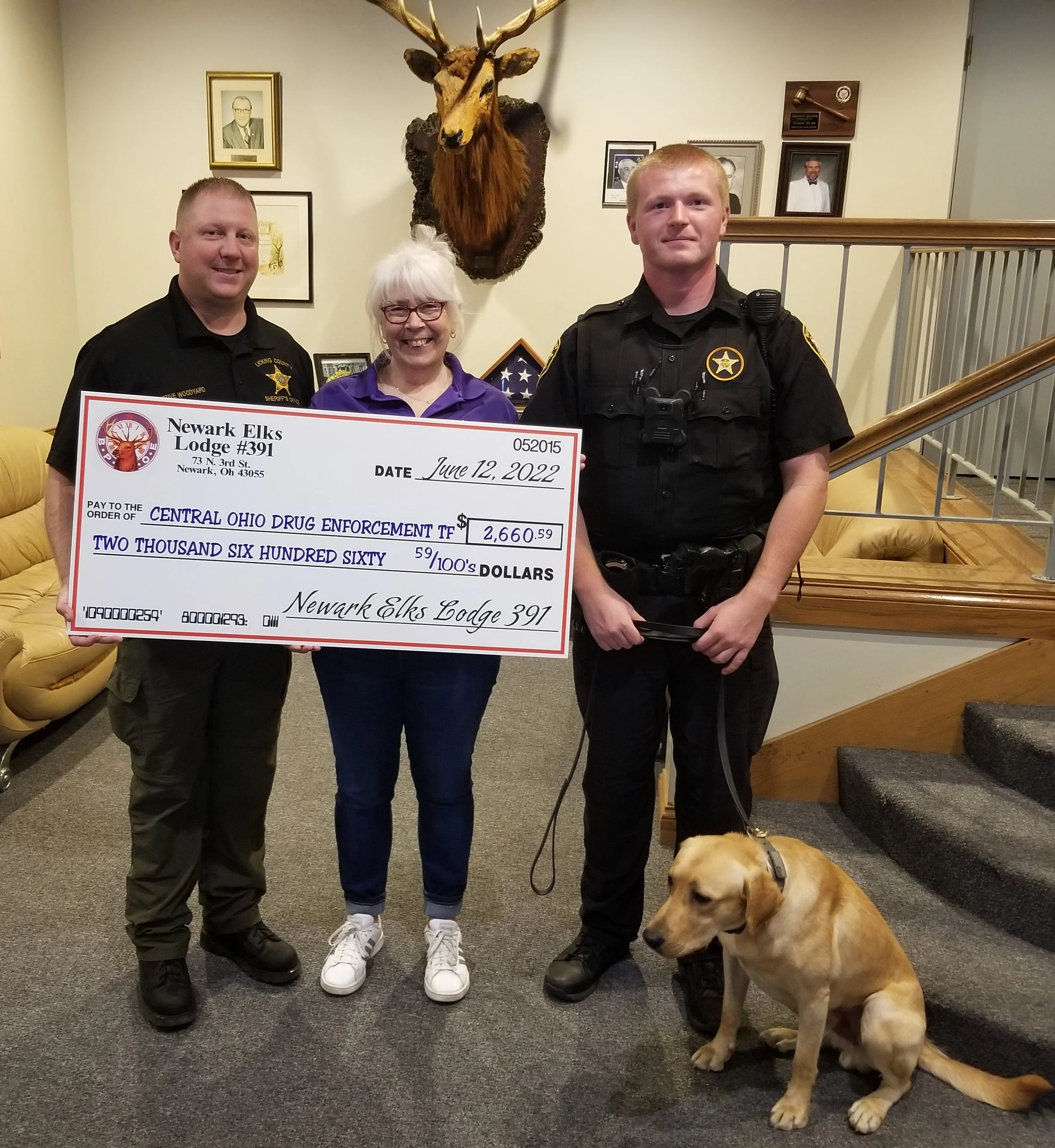 Newark Elks #391 Helps Fund New K-9 "Slim" — Ohio Elks Association