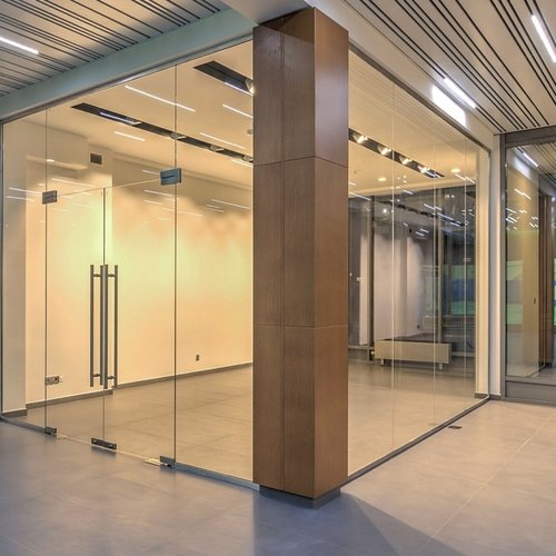 Inside Glass Office Building
