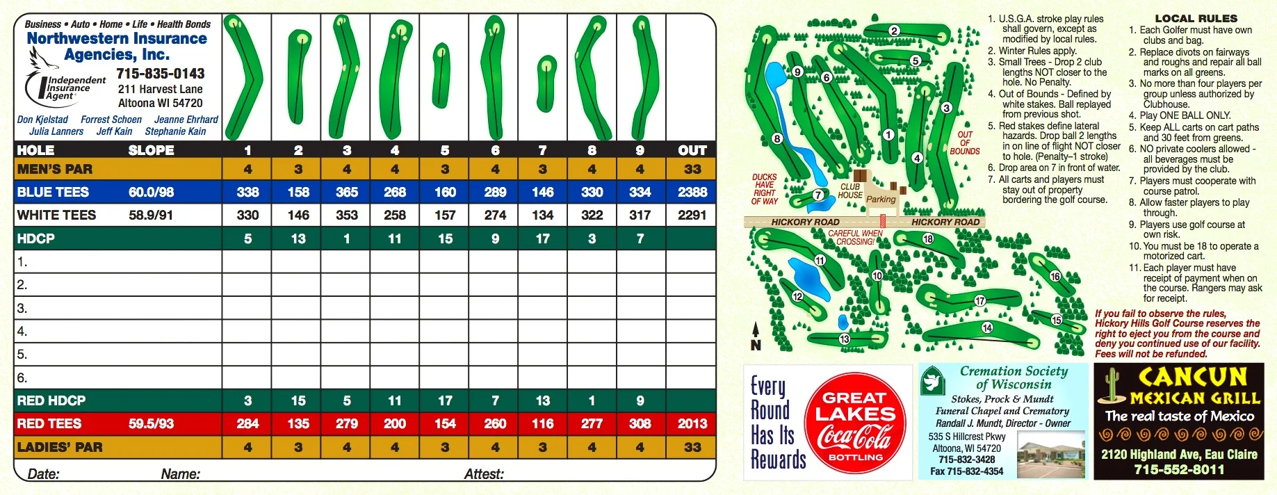 Course Info — Hickory Hills GC