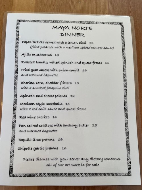 Menus — Maya Norte