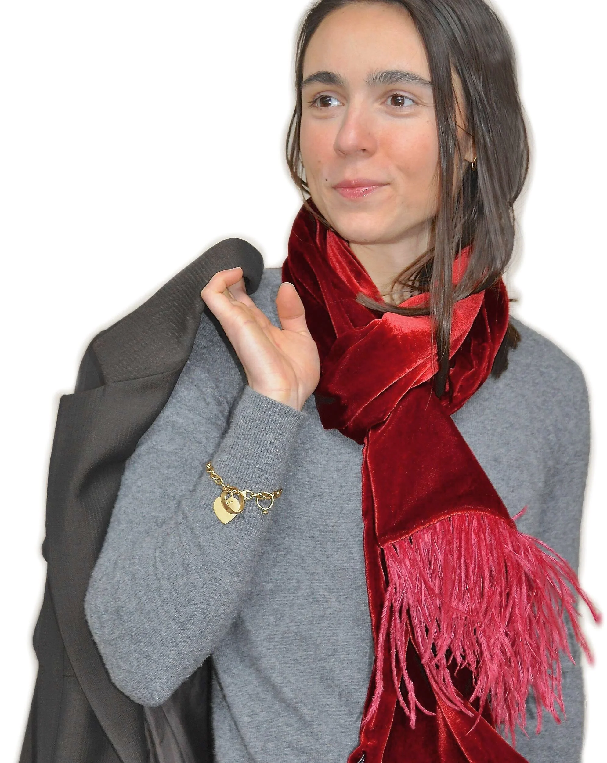 Designer Plush Iridescent Velvet Scarves | Men & Women | Pine ...