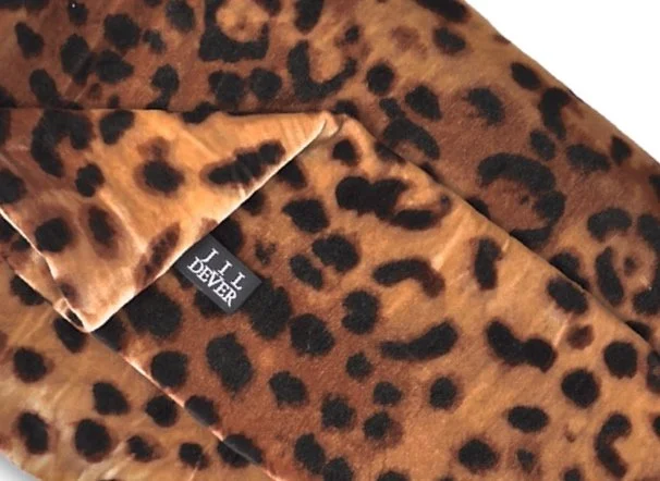 Greenwich Wrap in Leopard Faux Animal Velvet