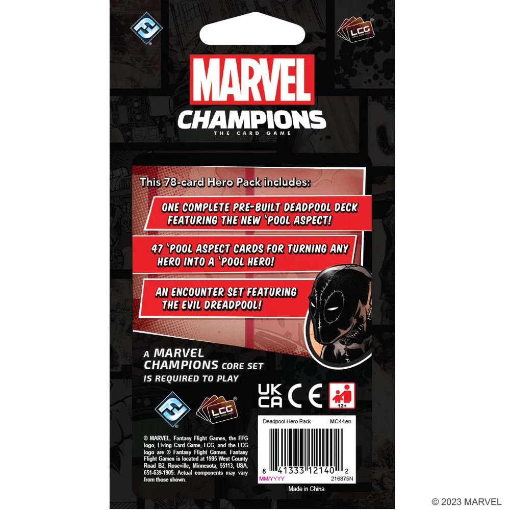 Deadpool Game Back Cover