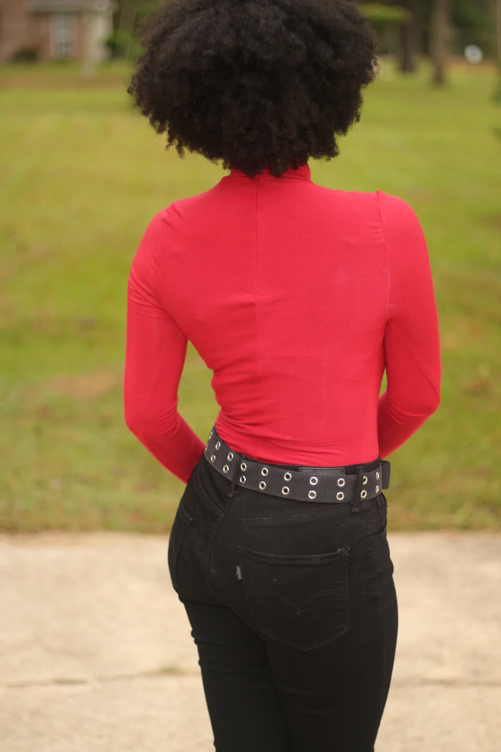 Red Bodysuit + Black Denim: Simplicity 8513 — strictstitchery