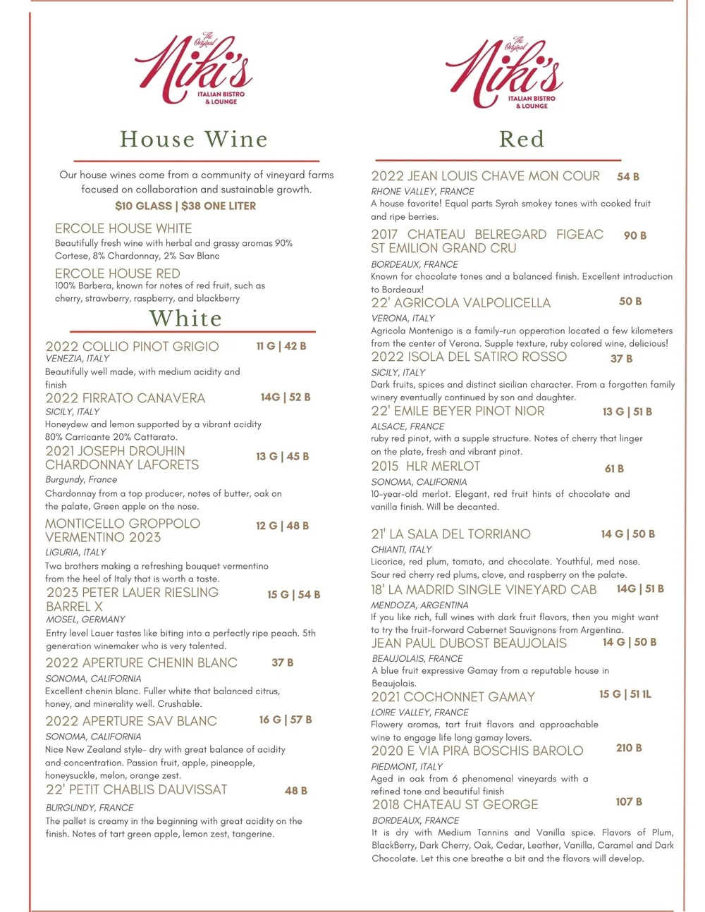 Niki's Italian Bistro & Lounge