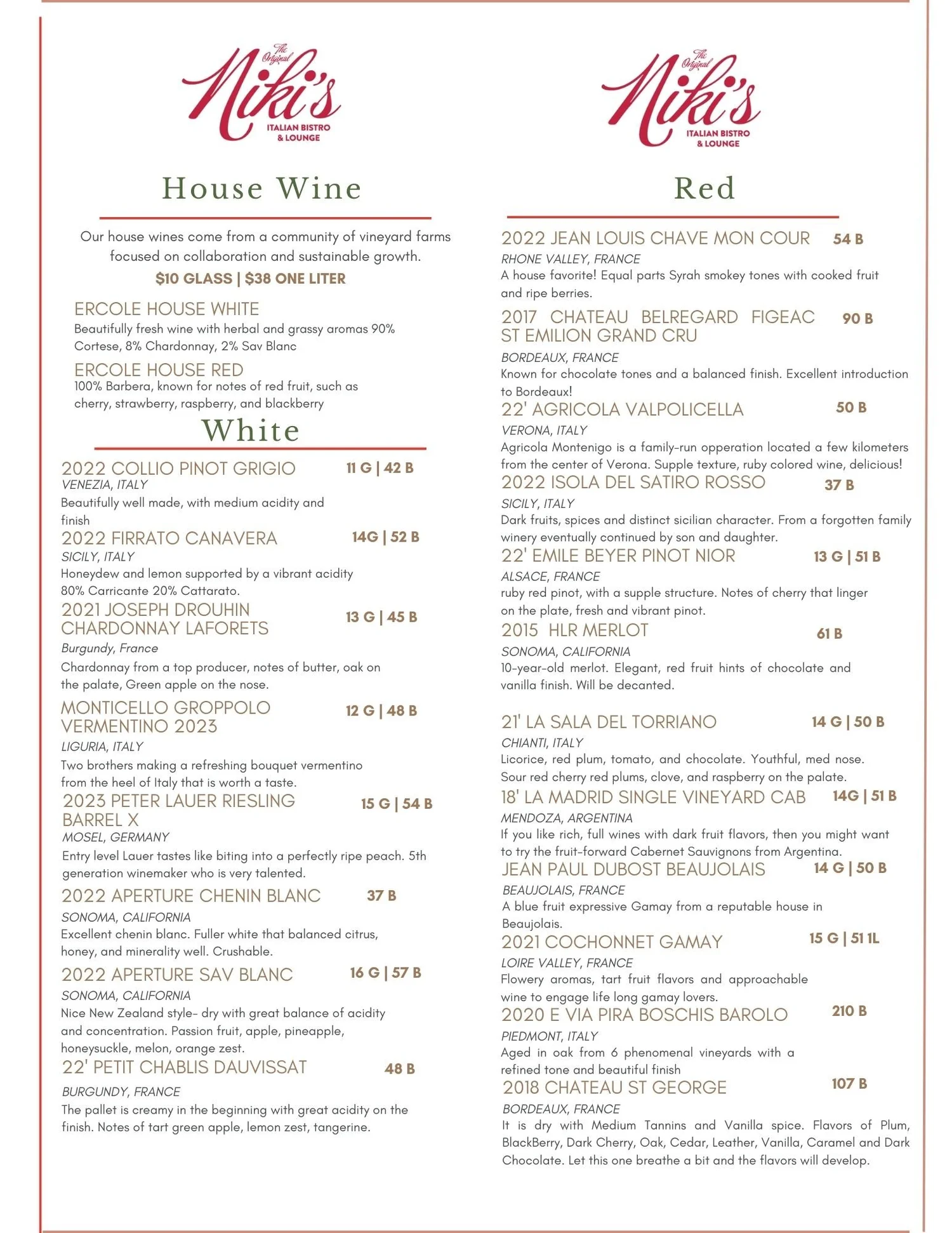 Niki's Italian Bistro & Lounge