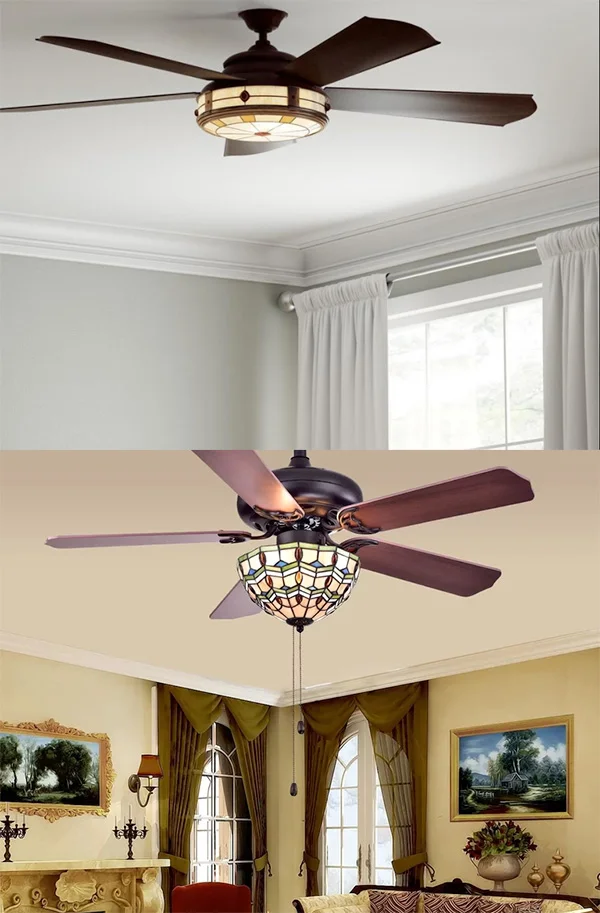 These Stained Class Ceiling Fans Will Add Color And Style to Any Home ...
