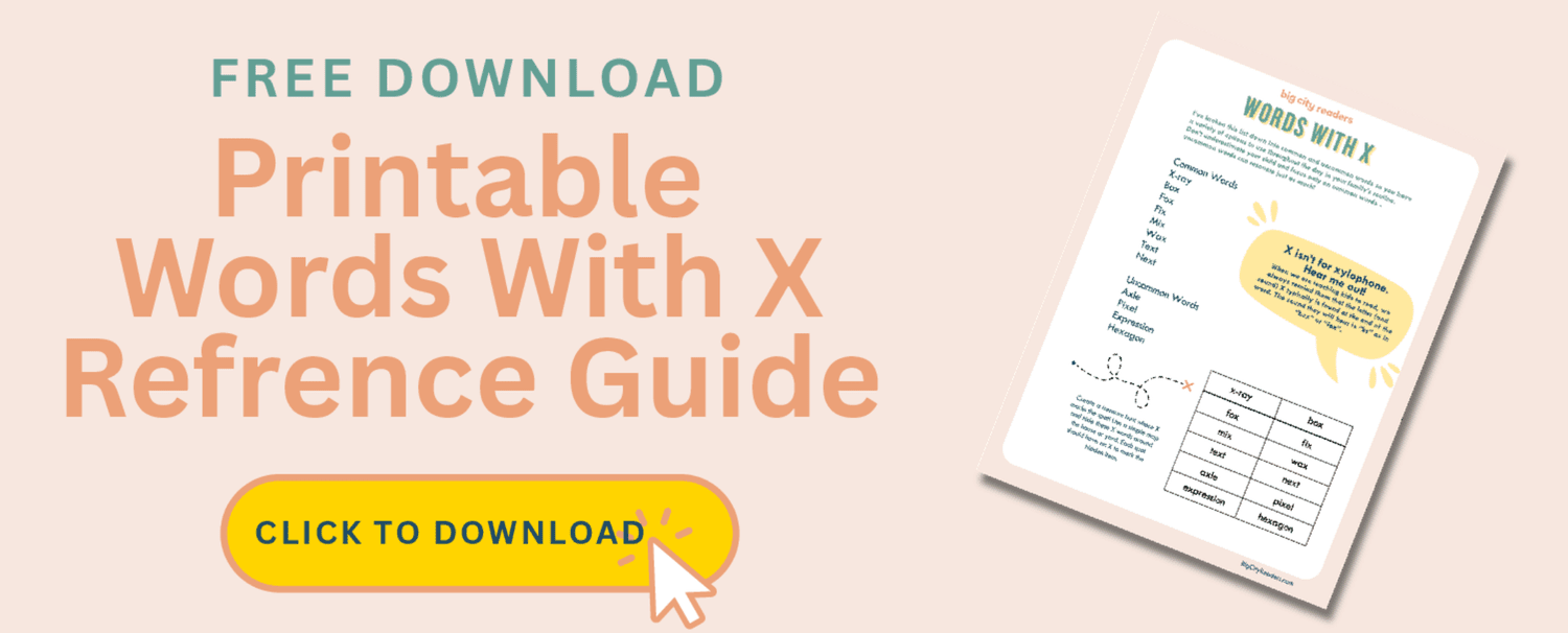 List of Words With X: ABC's Made Easy — big city readers
