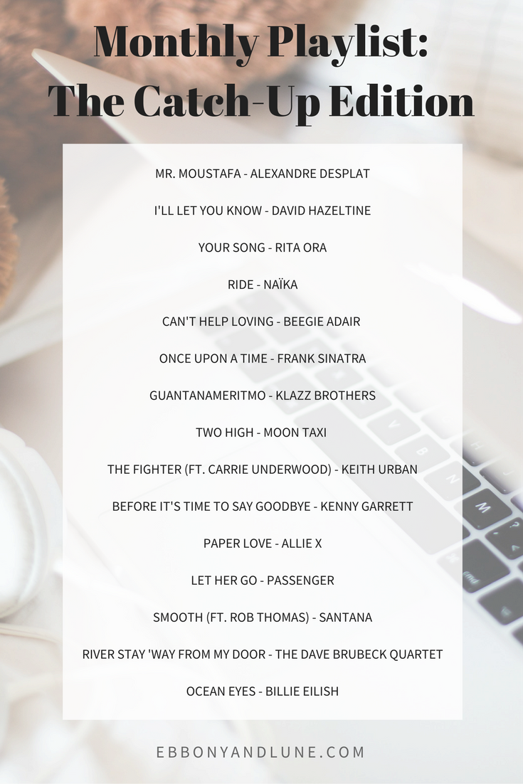 Monthly Playlist: The Catch-Up Edition | ebbony&lune