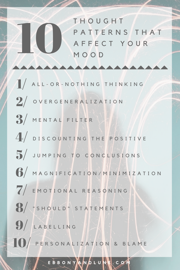 10 Thought Patterns That Affect Your Mood | ebbony&lune