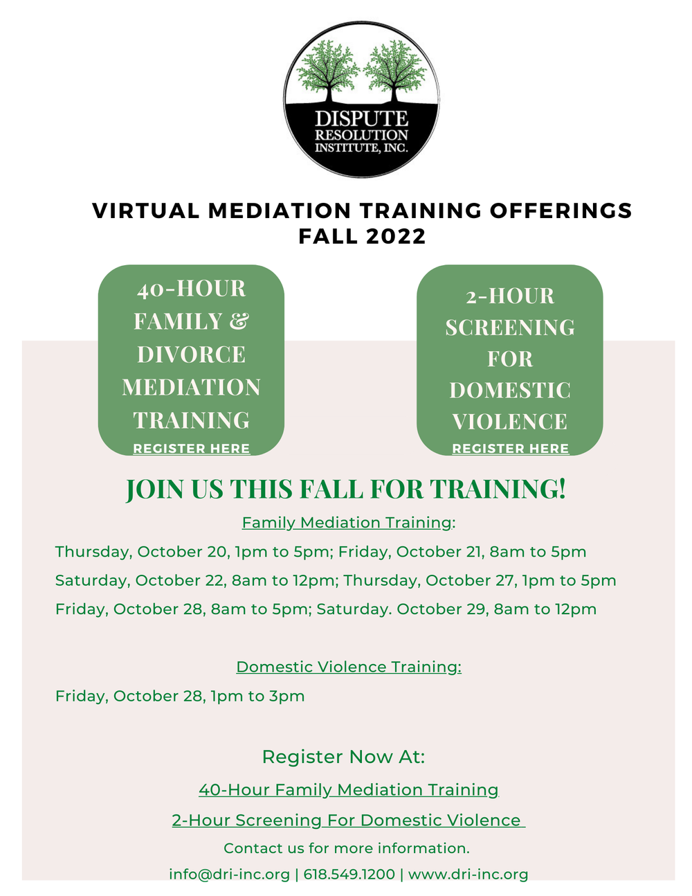Events — Dispute Resolution Institute, Inc.