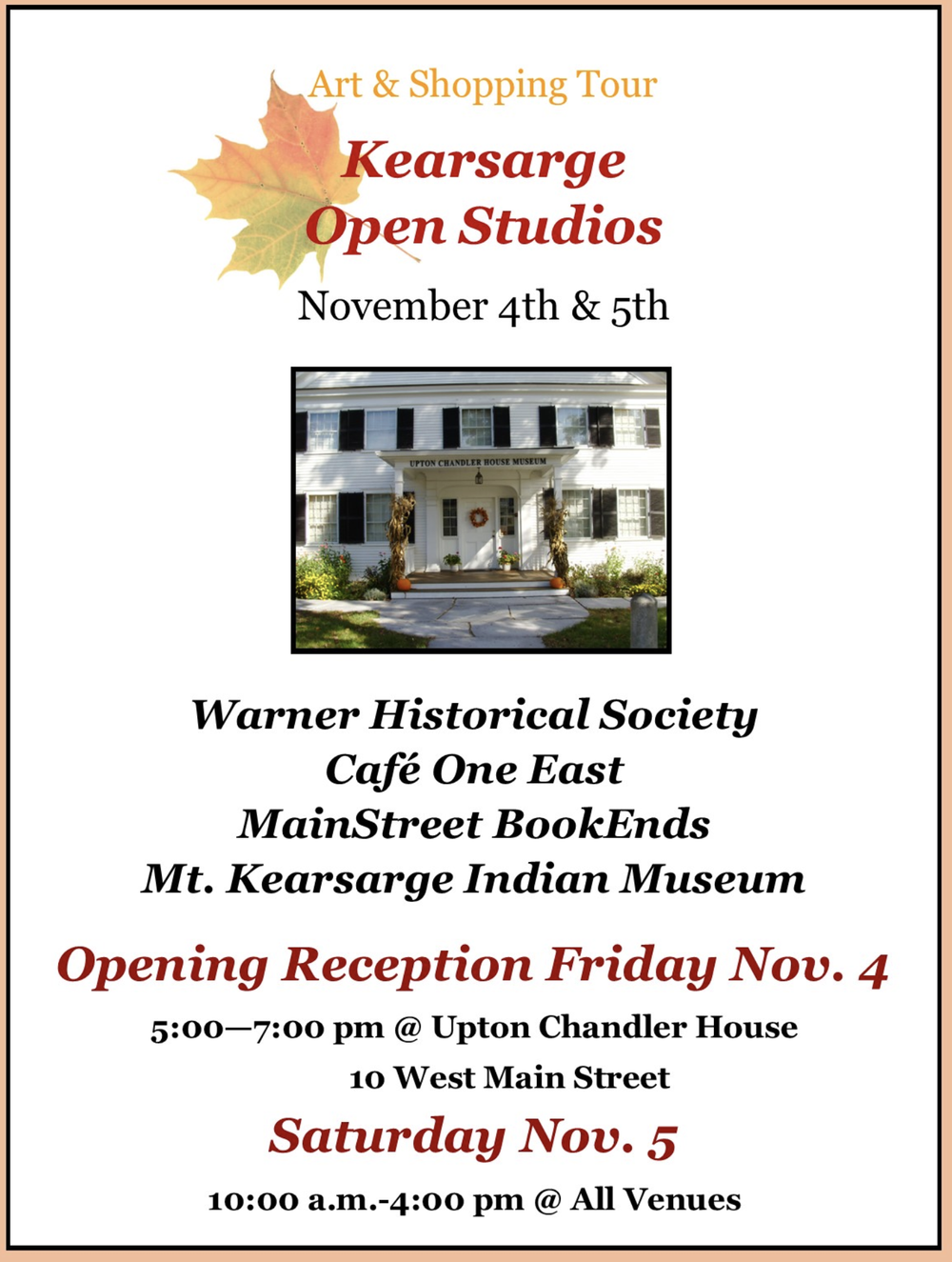 Calendar — Mt. Kearsarge Indian Museum