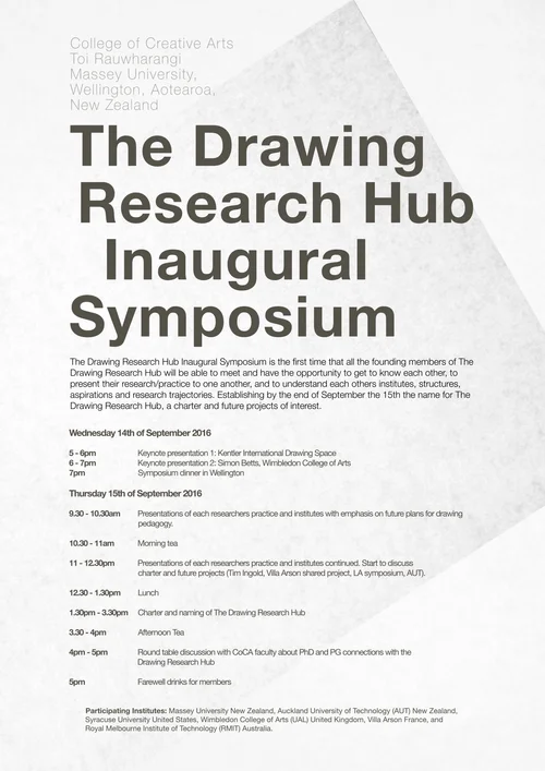 The Drawing Research Hub Inaugural Symposium 2016 — drawing open