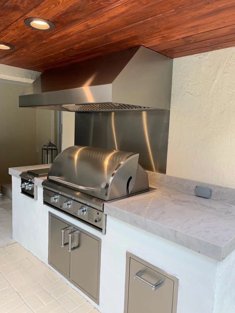 Outdoor kitchen Fascia — Superior Exteriors Custom Outdoor Kitchens Miami