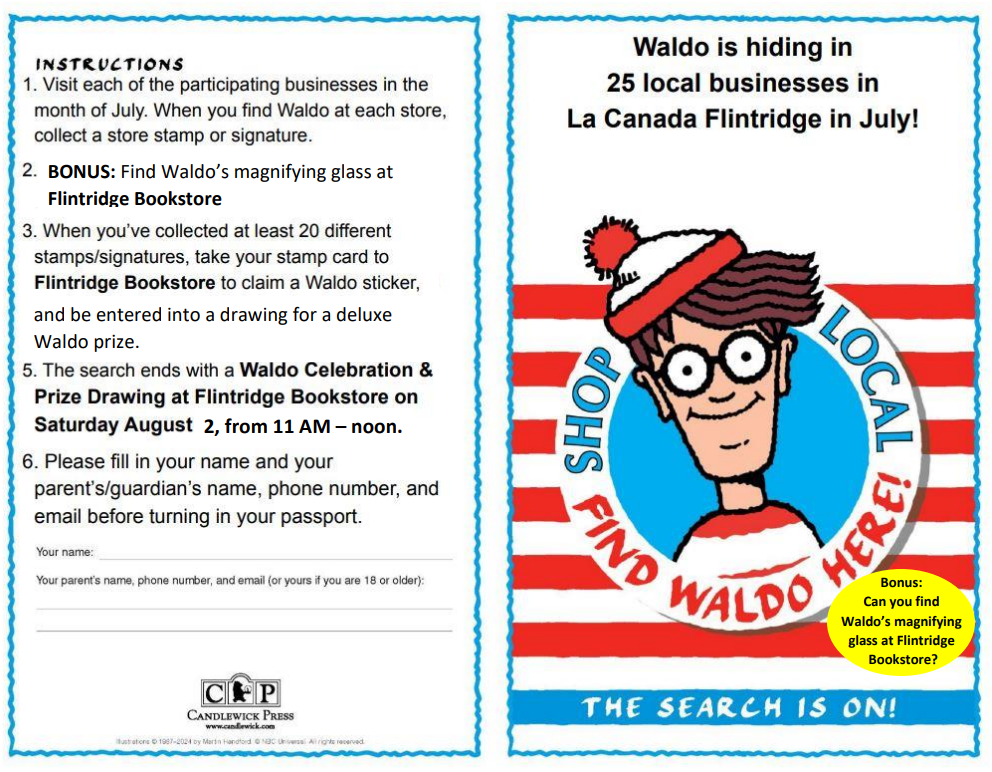 Where's Waldo Local — Flintridge Bookstore