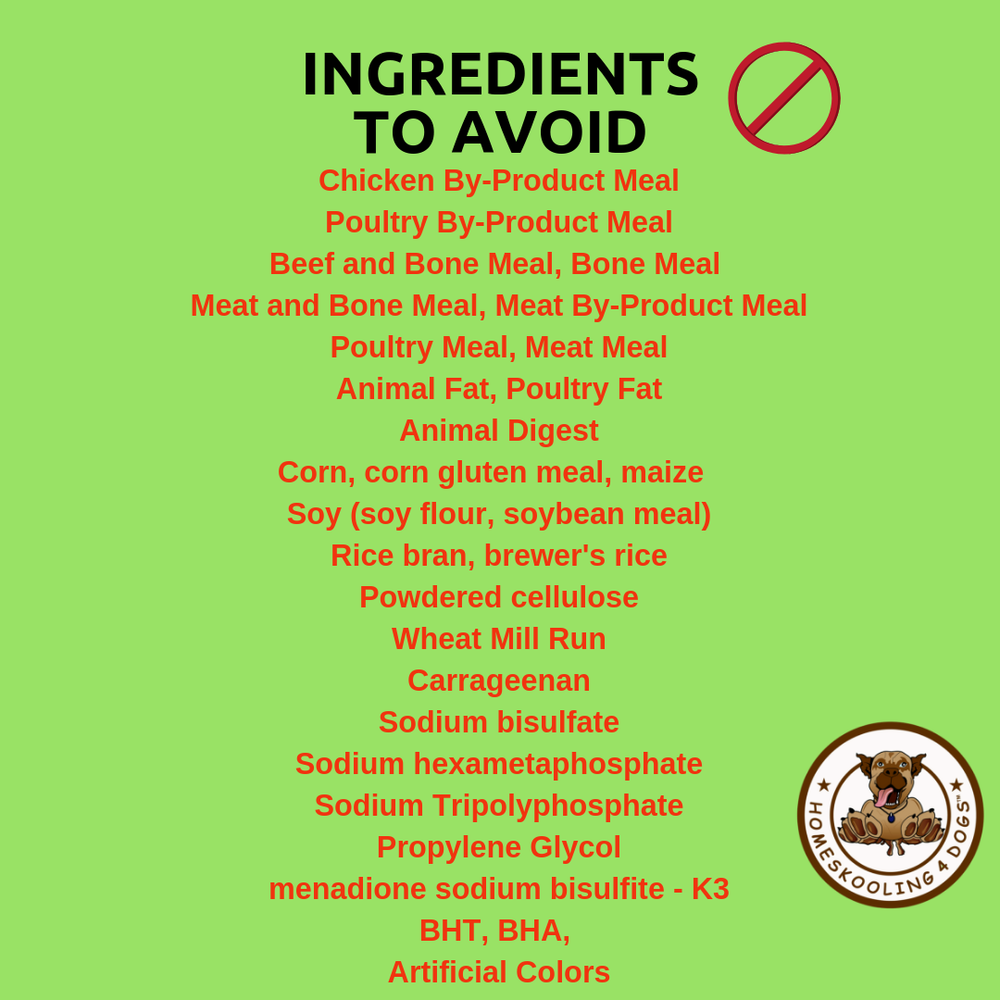 What Ingredients Are Not Good For Dogs