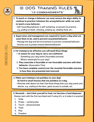 The 10 Commandments of Dog Training — Homeskooling 4 Dogs
