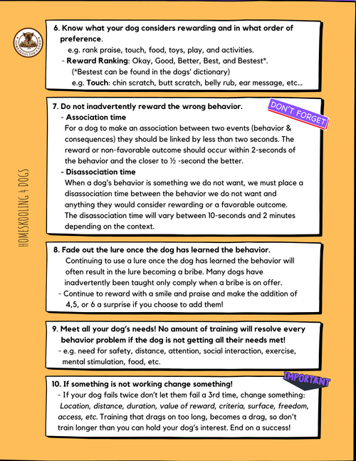 The 10 Commandments of Dog Training — Homeskooling 4 Dogs
