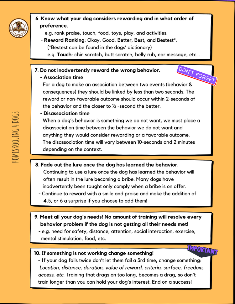 The 10 Commandments of Dog Training — Homeskooling 4 Dogs
