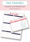 Meal Prepping for the Week + FREE Printable Grocery List & Recipe Card ...