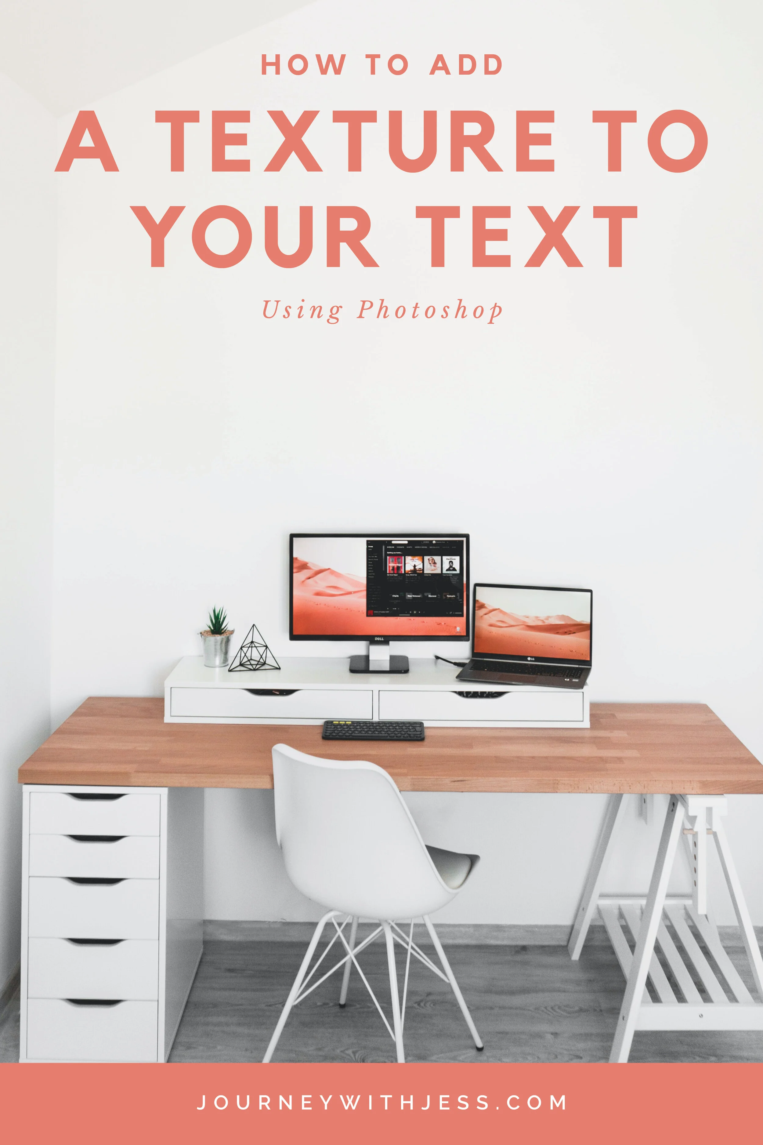 How to Add a Texture to Your Text in Photoshop — Journey With Jess ...