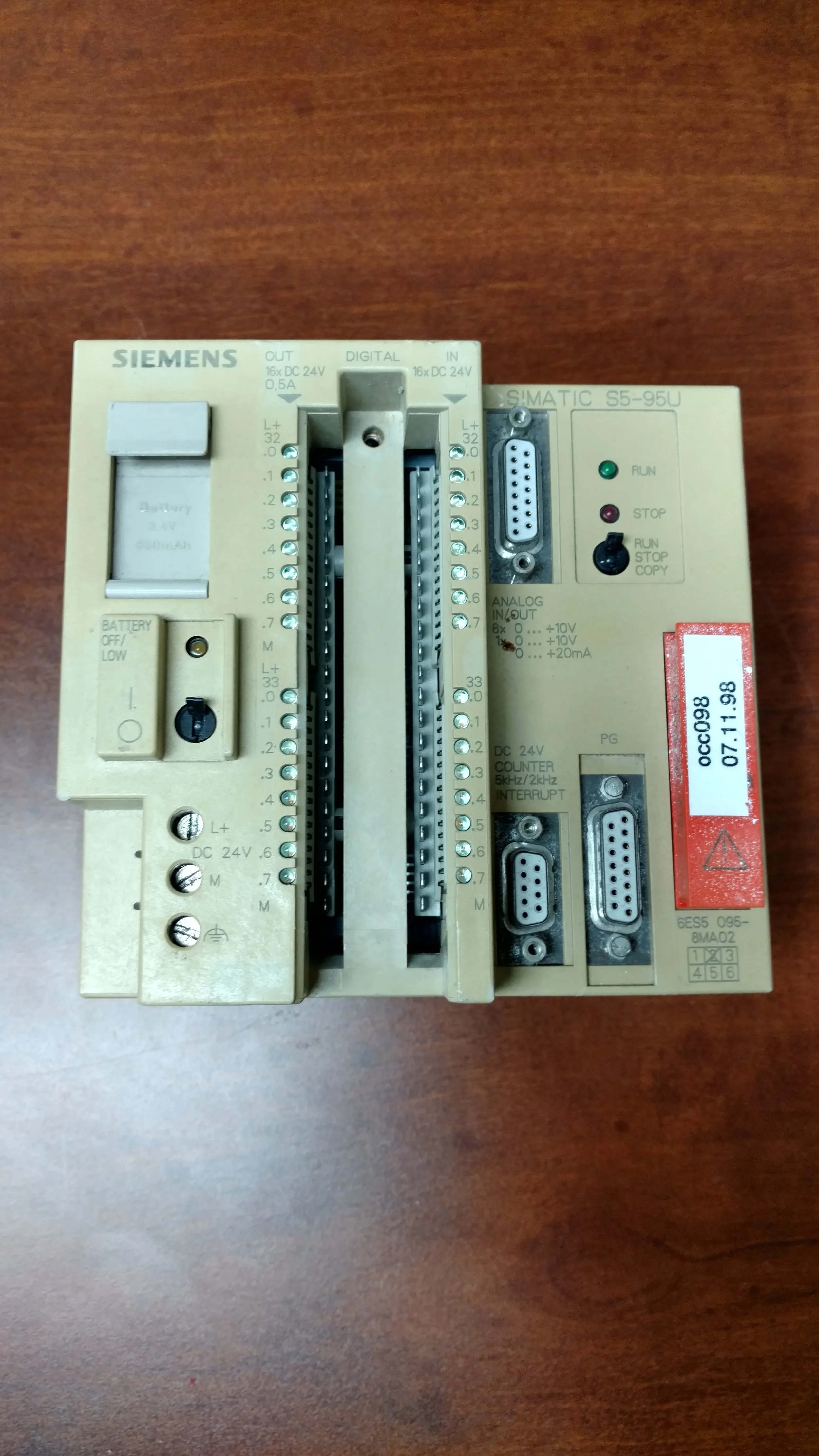 Siemens S5-95U 6ES5 095 8MA02 — LT Software Solutions