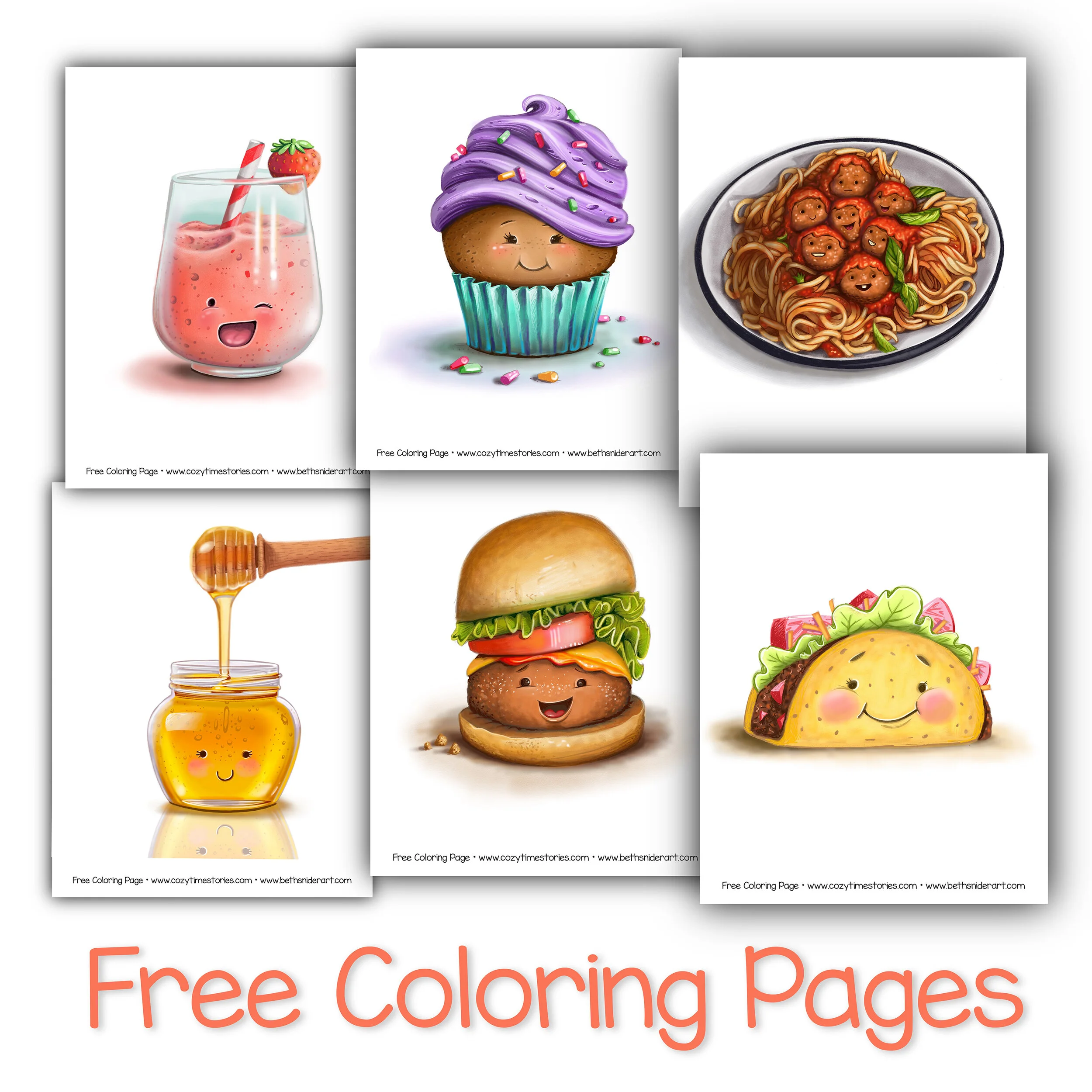 food coloring pages free
