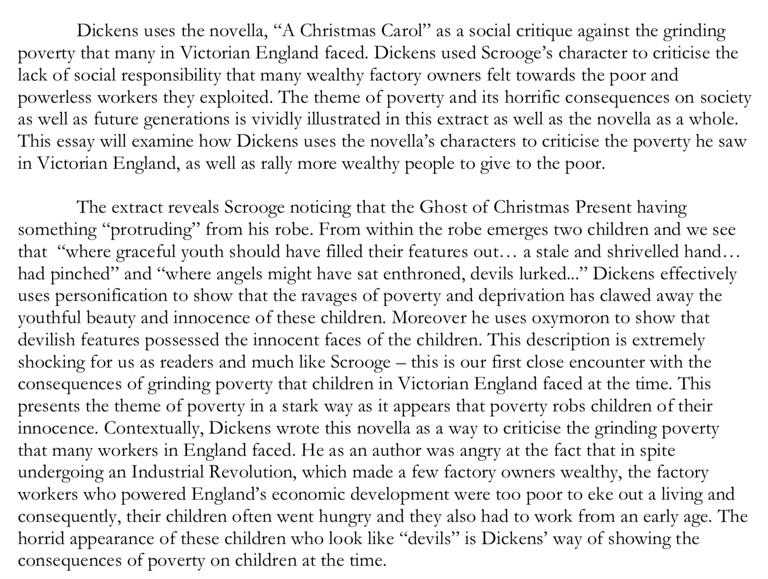 A Christmas Carol: Model Answers — First Rate Tutors