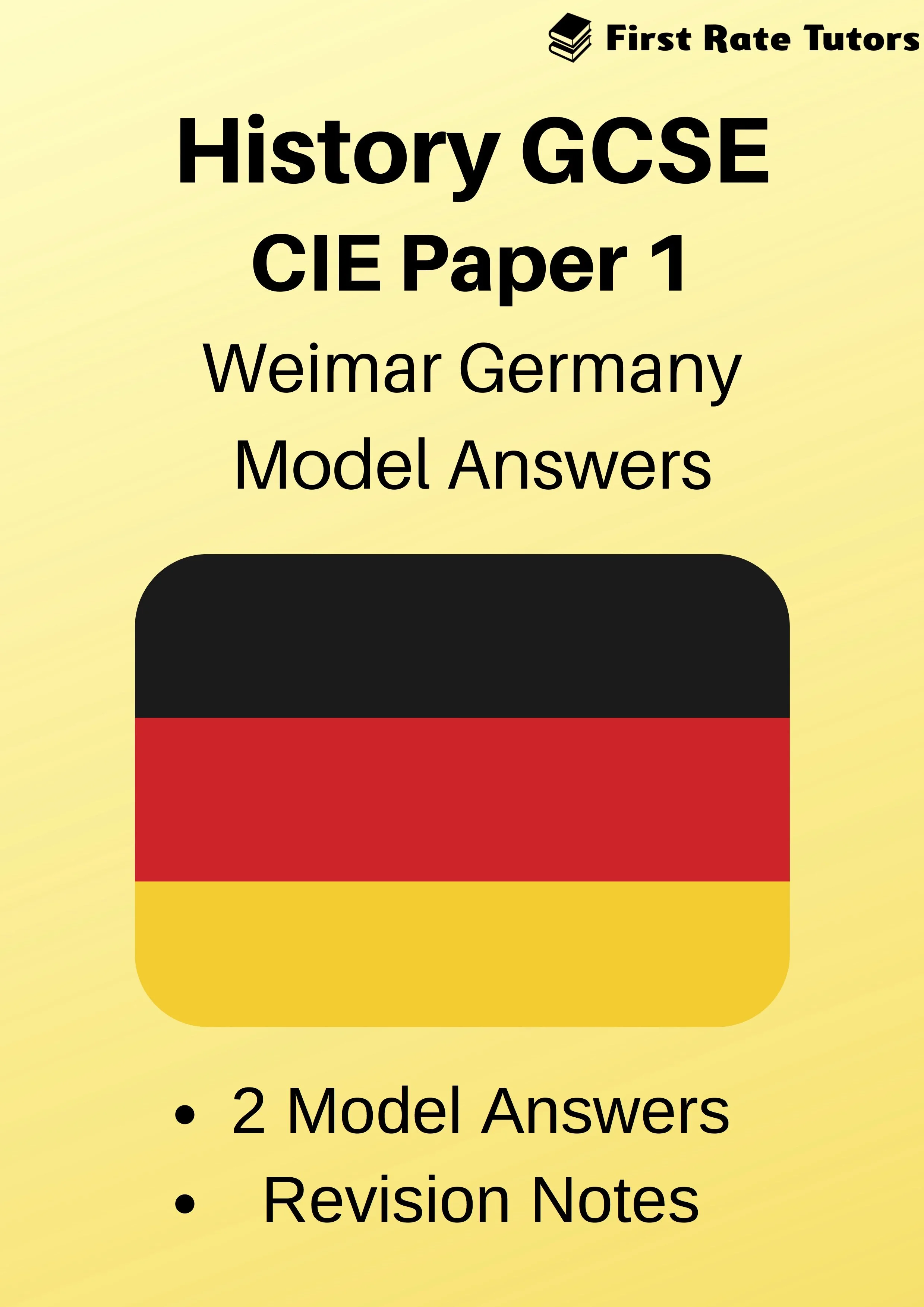 Model Answers — First Rate Tutors