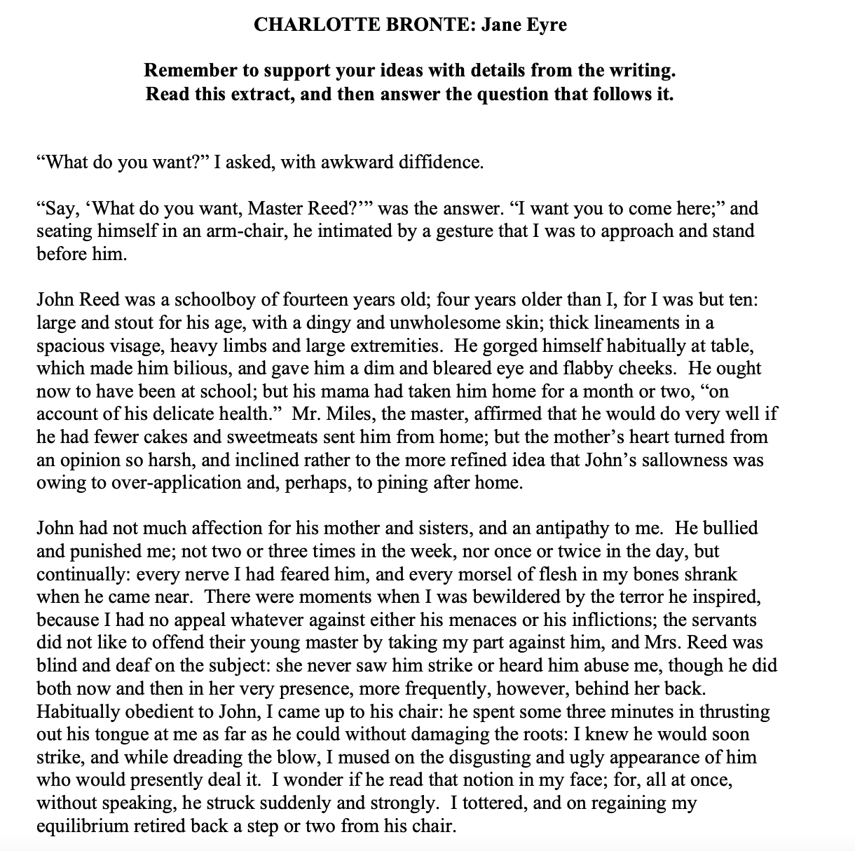 JANE EYRE: REVISION AND MODEL ANSWERS REVISION PACK! — First Rate Tutors
