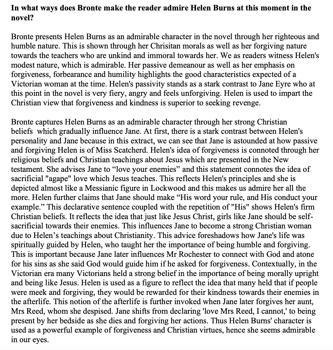 JANE EYRE: REVISION AND MODEL ANSWERS REVISION PACK! — First Rate Tutors