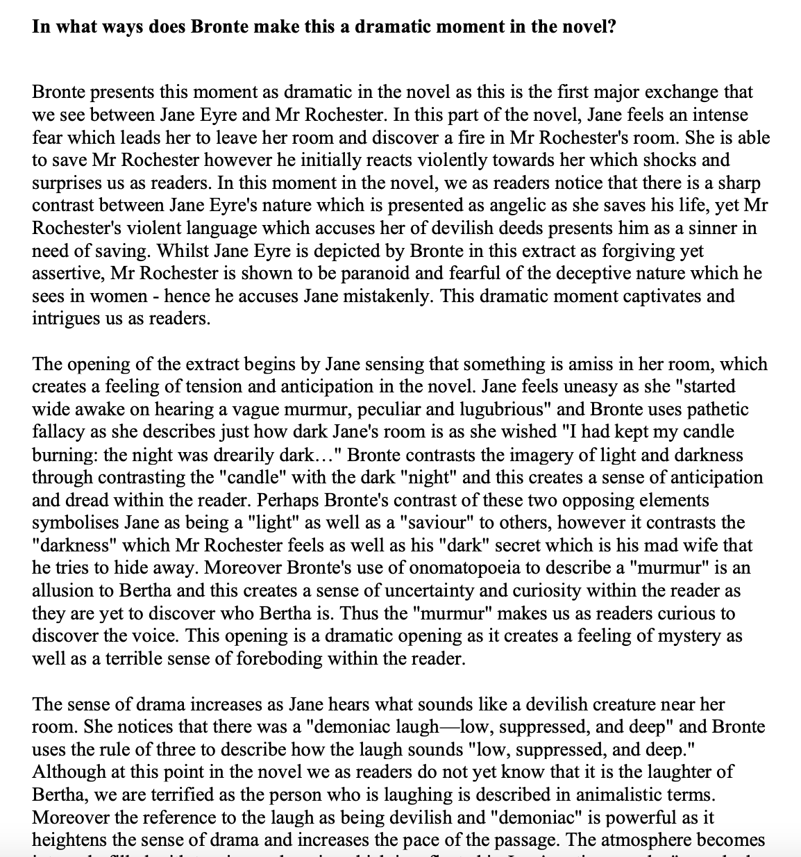 JANE EYRE: REVISION AND MODEL ANSWERS REVISION PACK! — First Rate Tutors