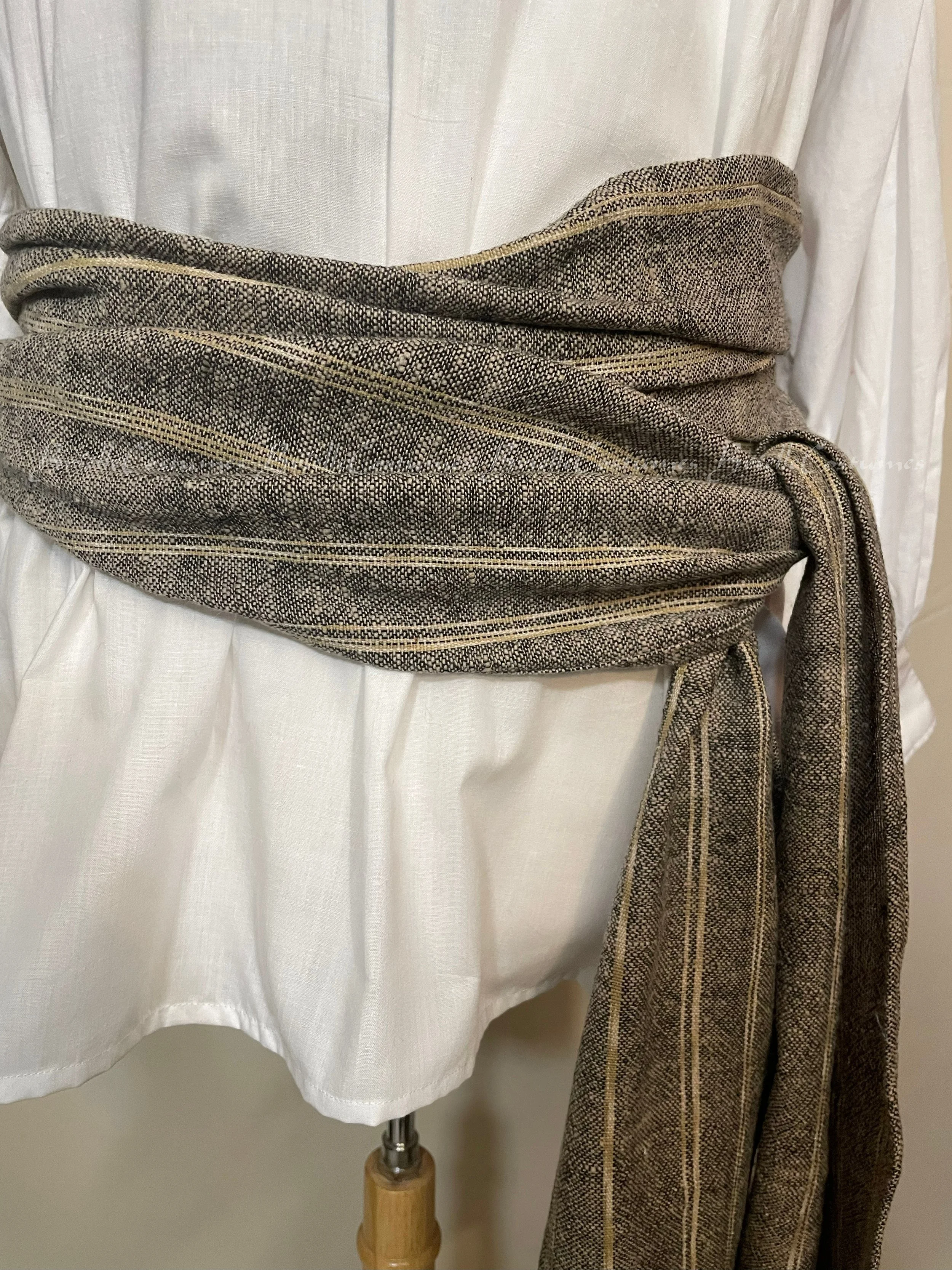 Pirate Sash - Gray Striped Extra Long — Brielle Costumes