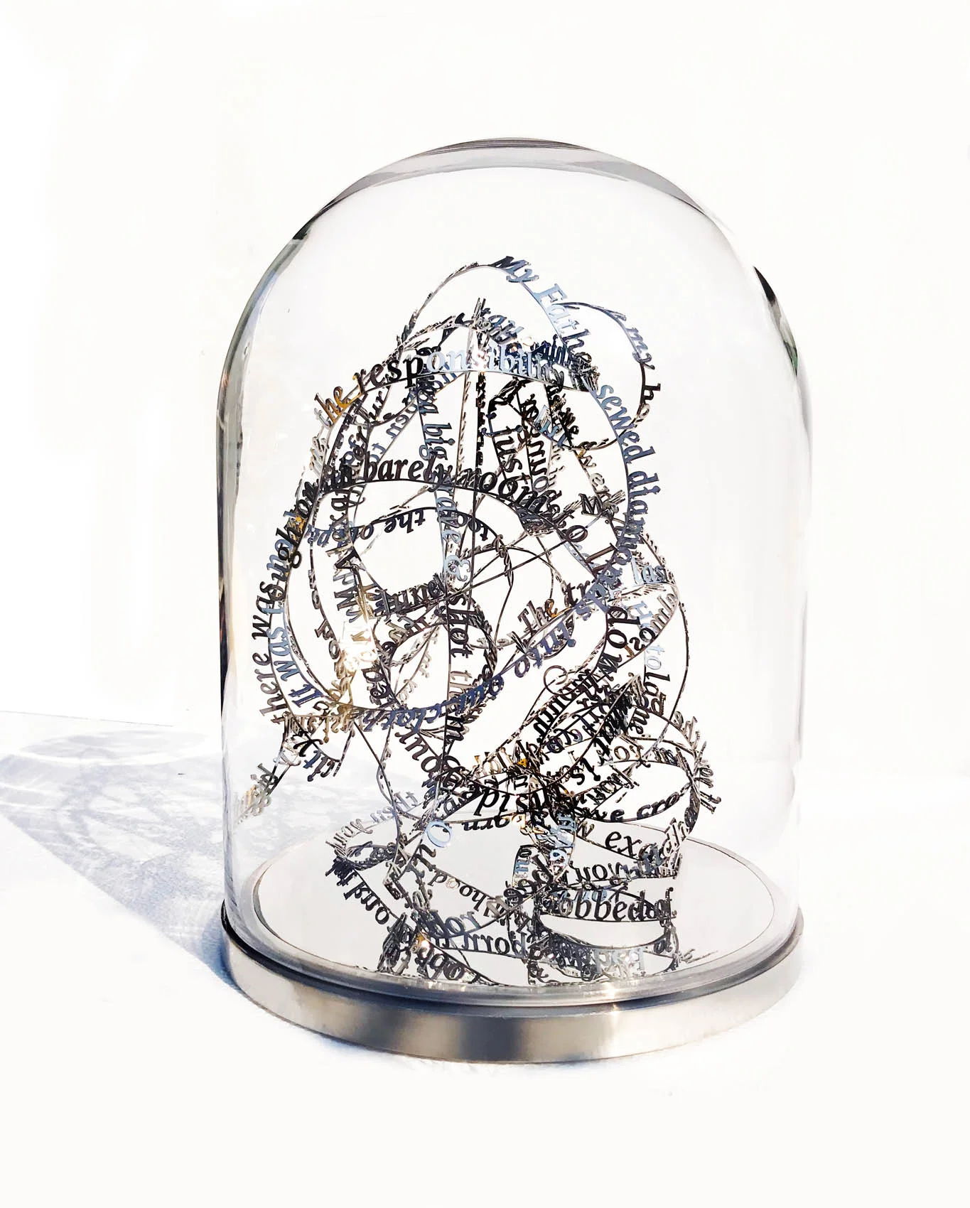 Text Sculptures: artwork with words by text artist | Word portraits ...
