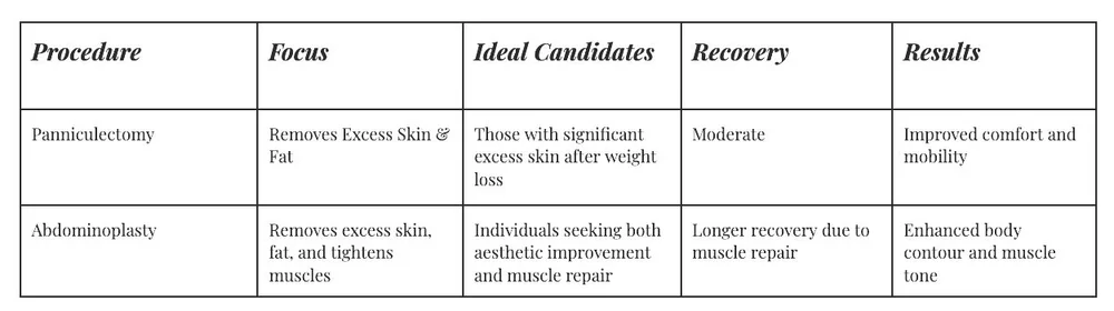 Panniculectomy vs. Abdominoplasty: Understand the Difference | With ...