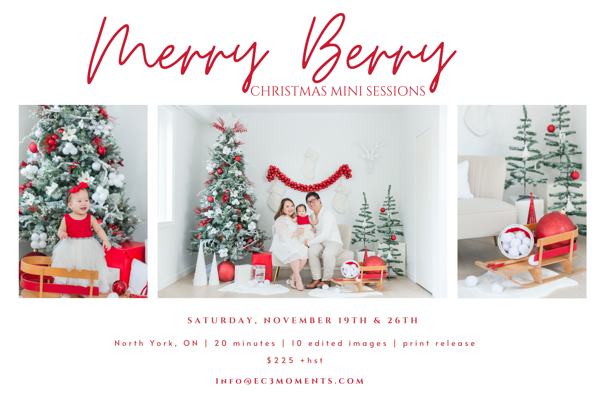 Toronto Christmas Mini Session - EC3 Moments Photography