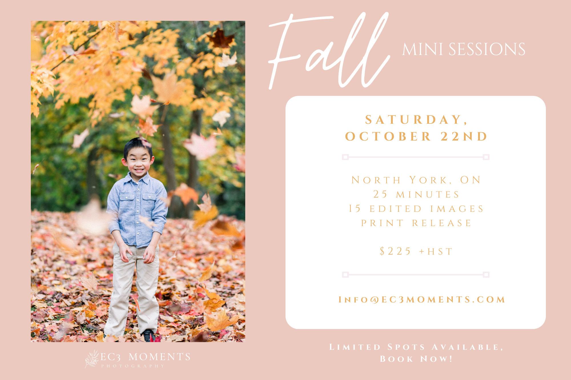 Toronto Fall Blossom Mini Sessions - EC3 Moments Photography