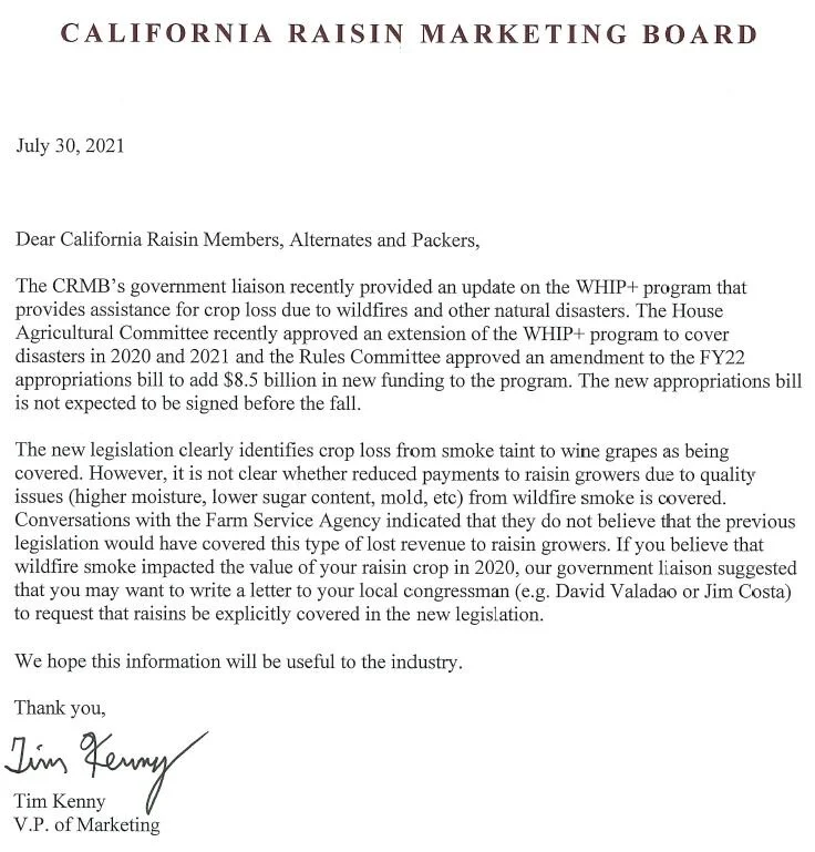 RBA — RAISIN BARGAINING ASSOCIATION
