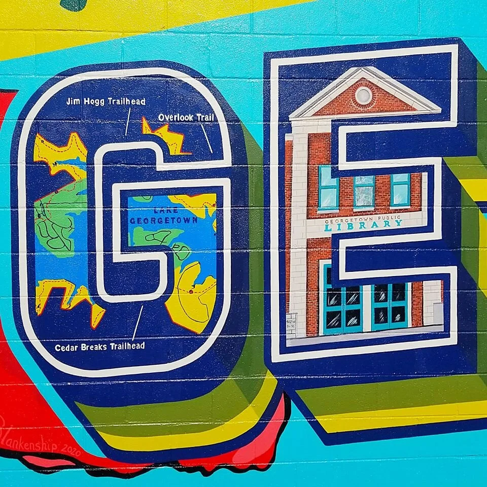Exterior Commercial Mural | Gus's Drug — Sarah J. Blankenship: Muralist ...