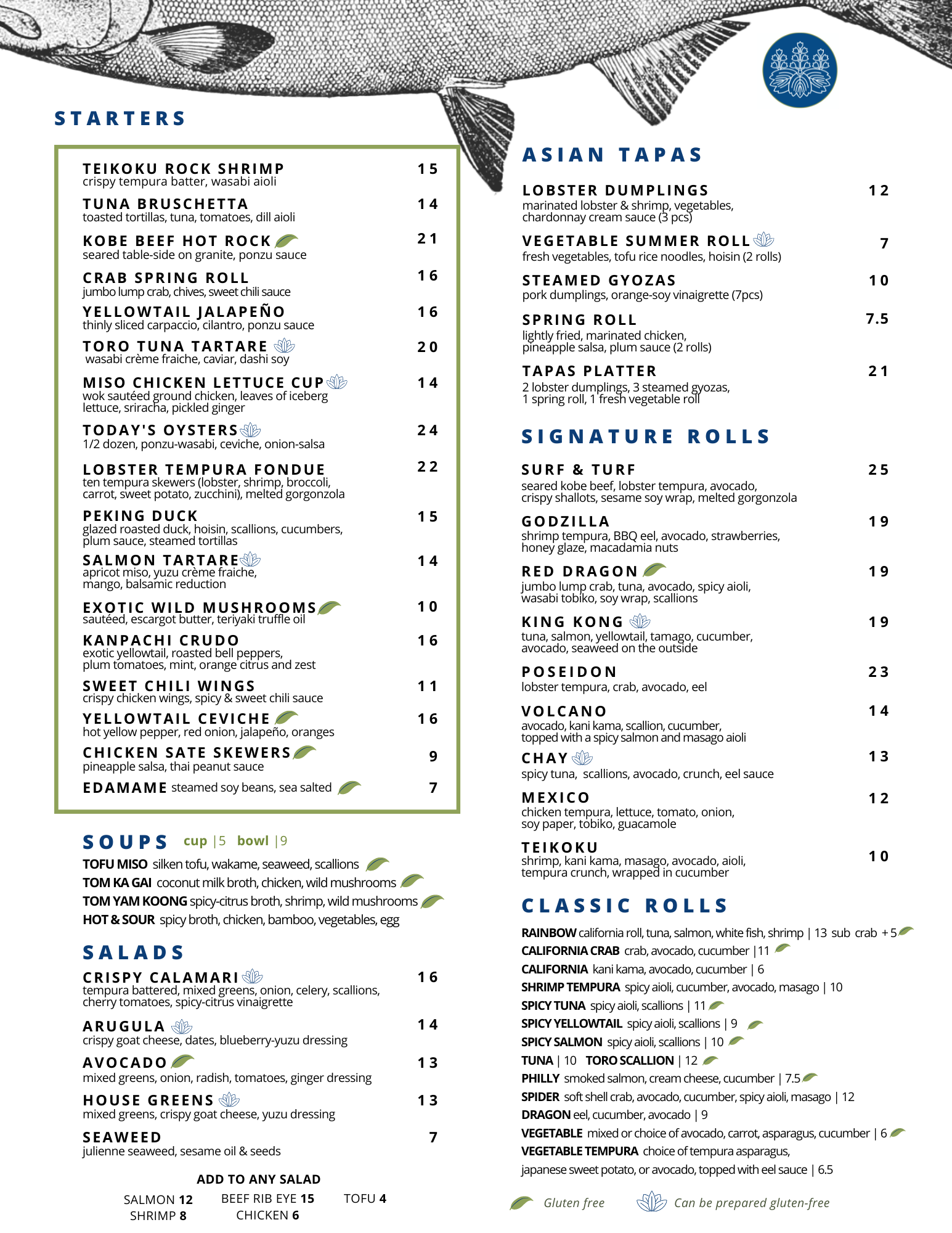 Dinner — Teikoku Restaurant