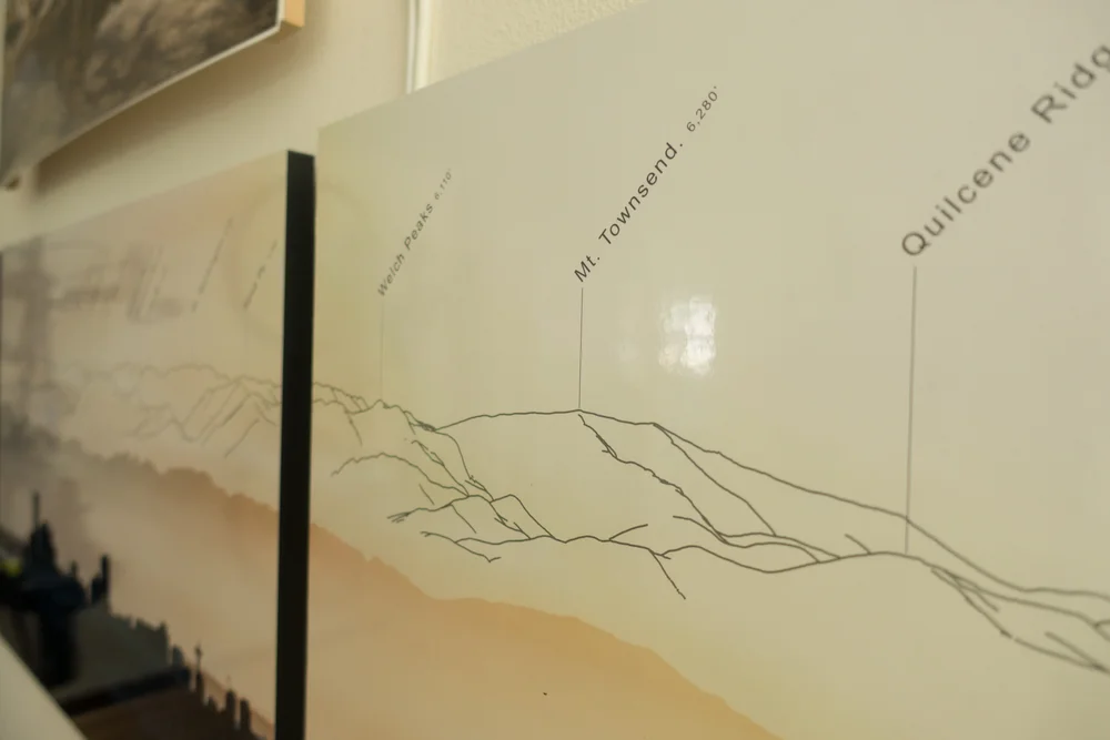 Olympic Mountain Range Drawing