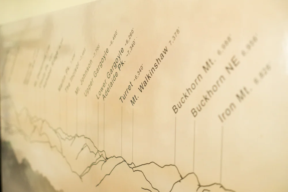 Olympic Mountain Range Drawing