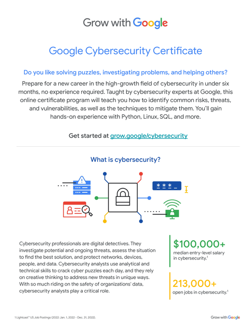 Grow with Google Launches Cybersecurity Certificate — The National ...