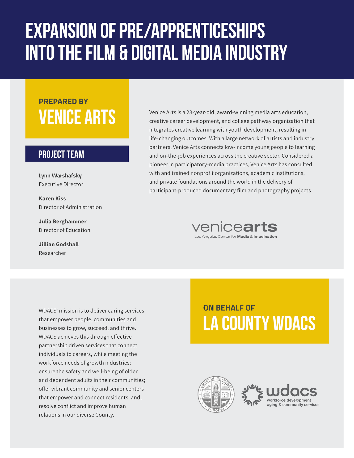 Apprenticeship Report — venice arts