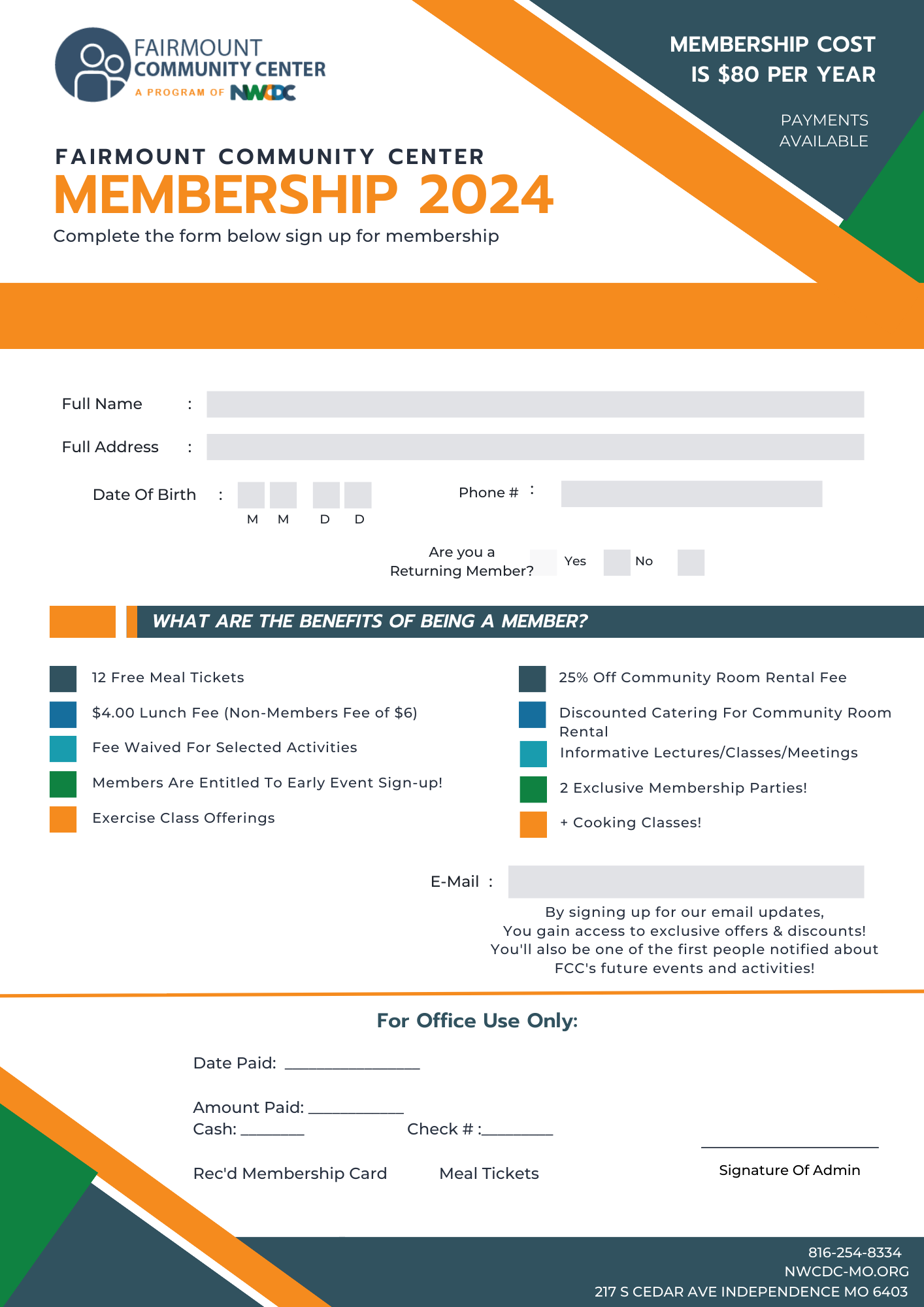 Membership Program — NWCDC