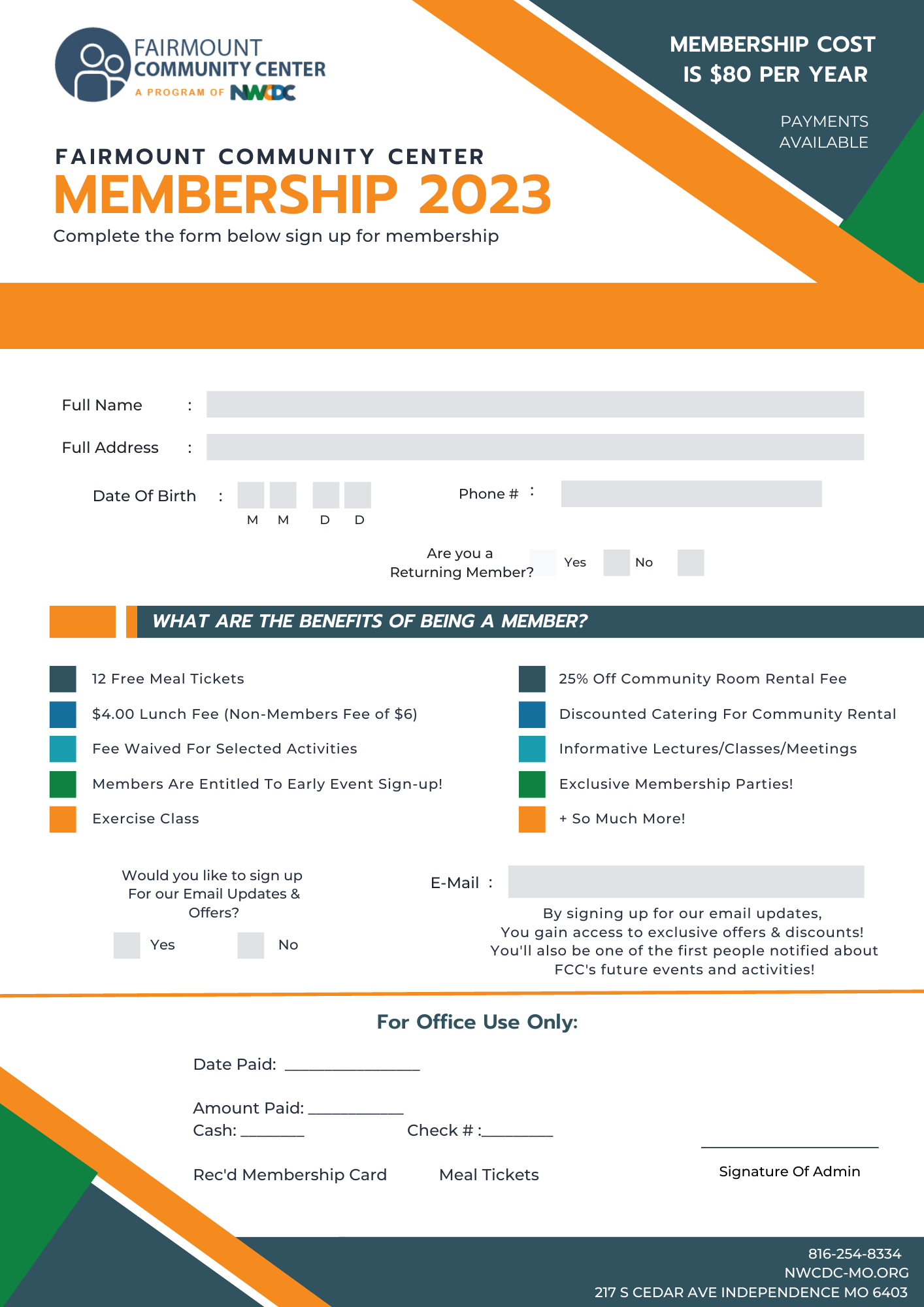 Membership Program — NWCDC
