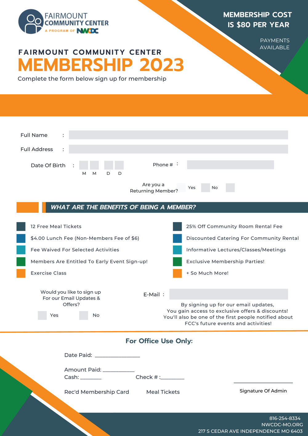 Membership Program — NWCDC