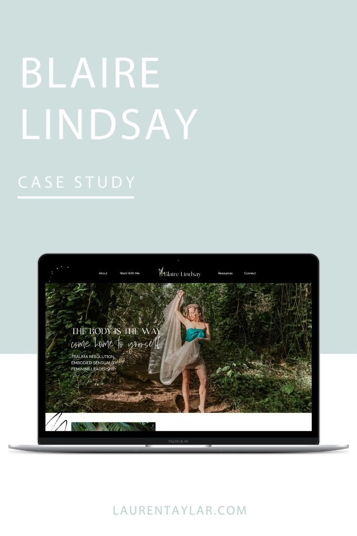 Blaire Lindsay: Showit Website Design | Lauren Taylar