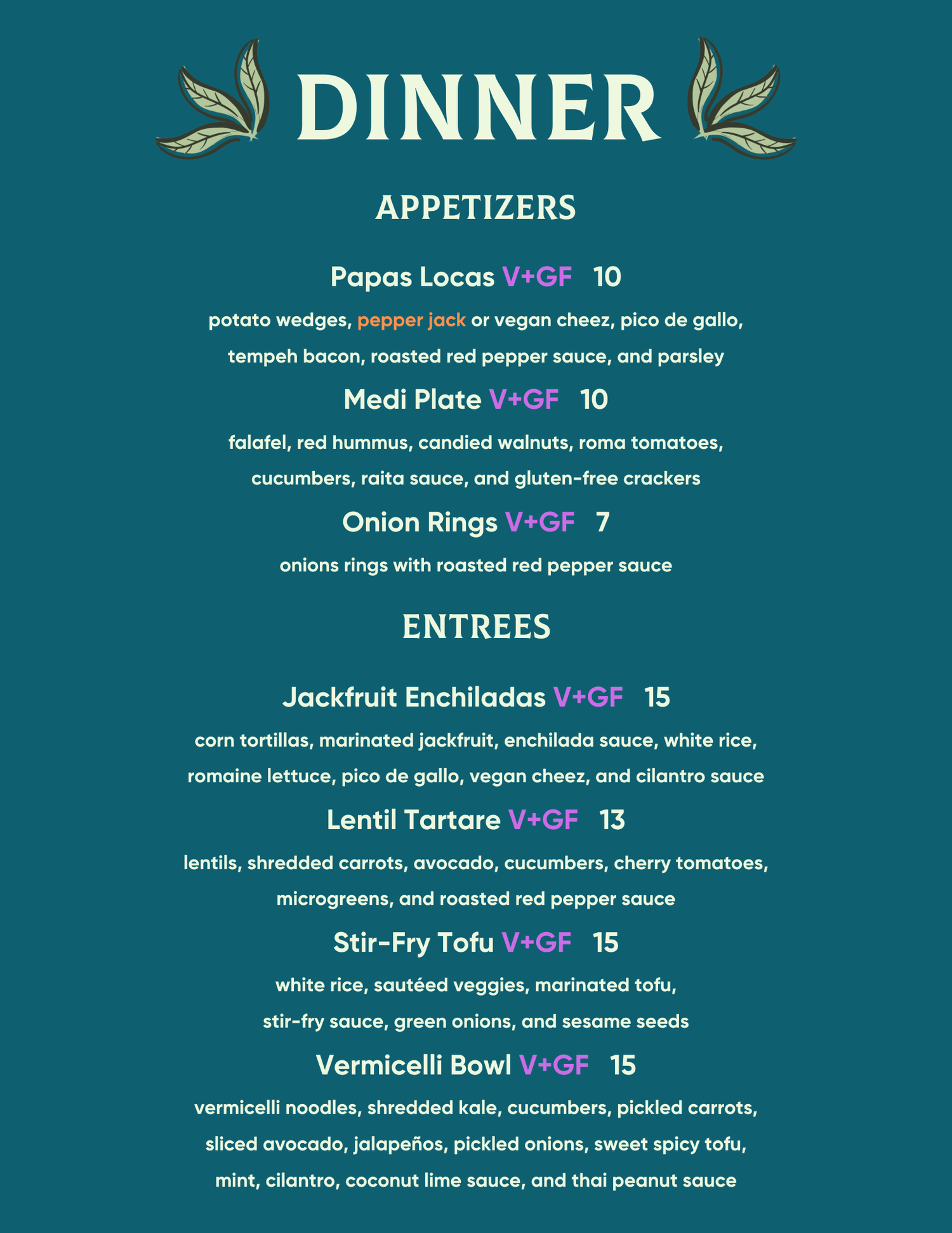 Downtown Menu — Inheritance Kitchen + Juicery