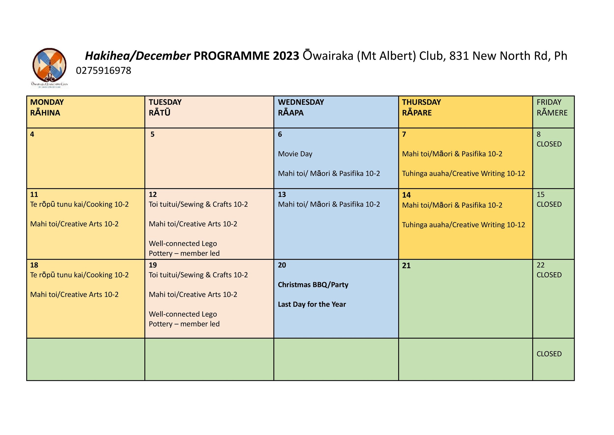 Upcoming at OCC — OCC